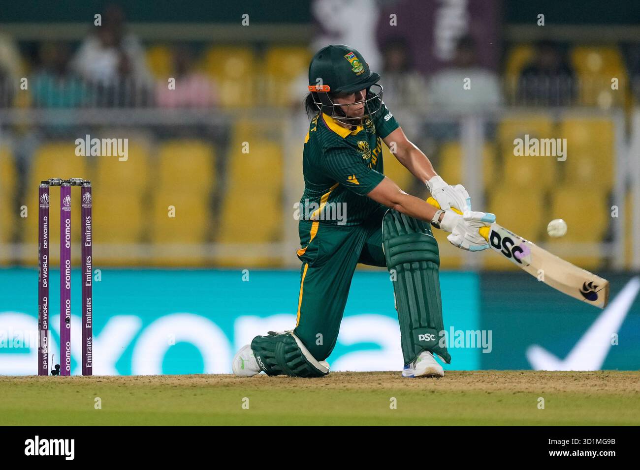 South Africa's Marizanne Kapp plays a shot during the ICC Women's ...