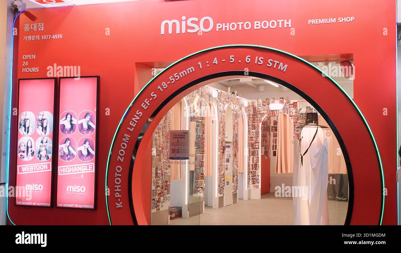 SEOUL, SOUTH KOREA - OCTOBER 11, 2025 - Miso Photo Booth storefront ...