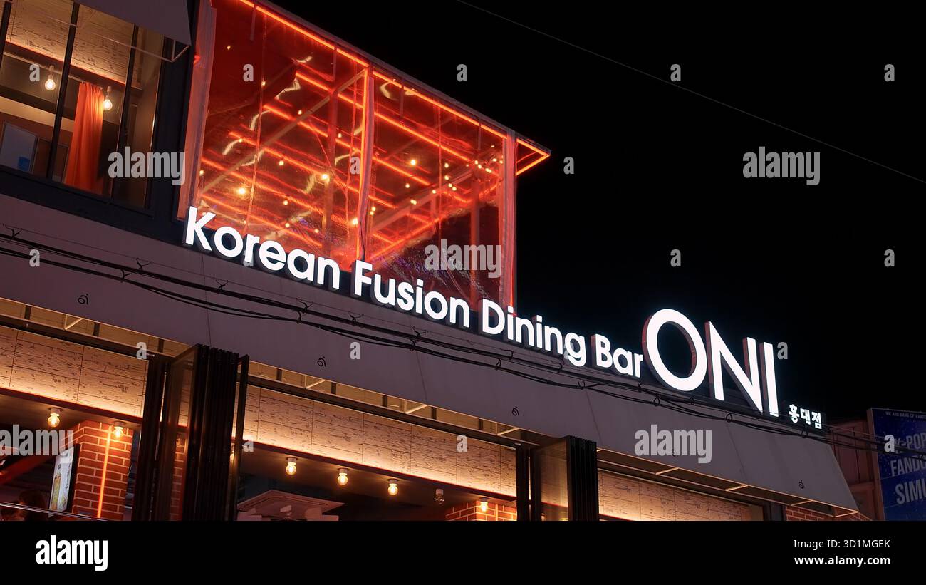 SEOUL, SOUTH KOREA - OCTOBER 11, 2025 - Korean Fusion Dining Bar ONI ...