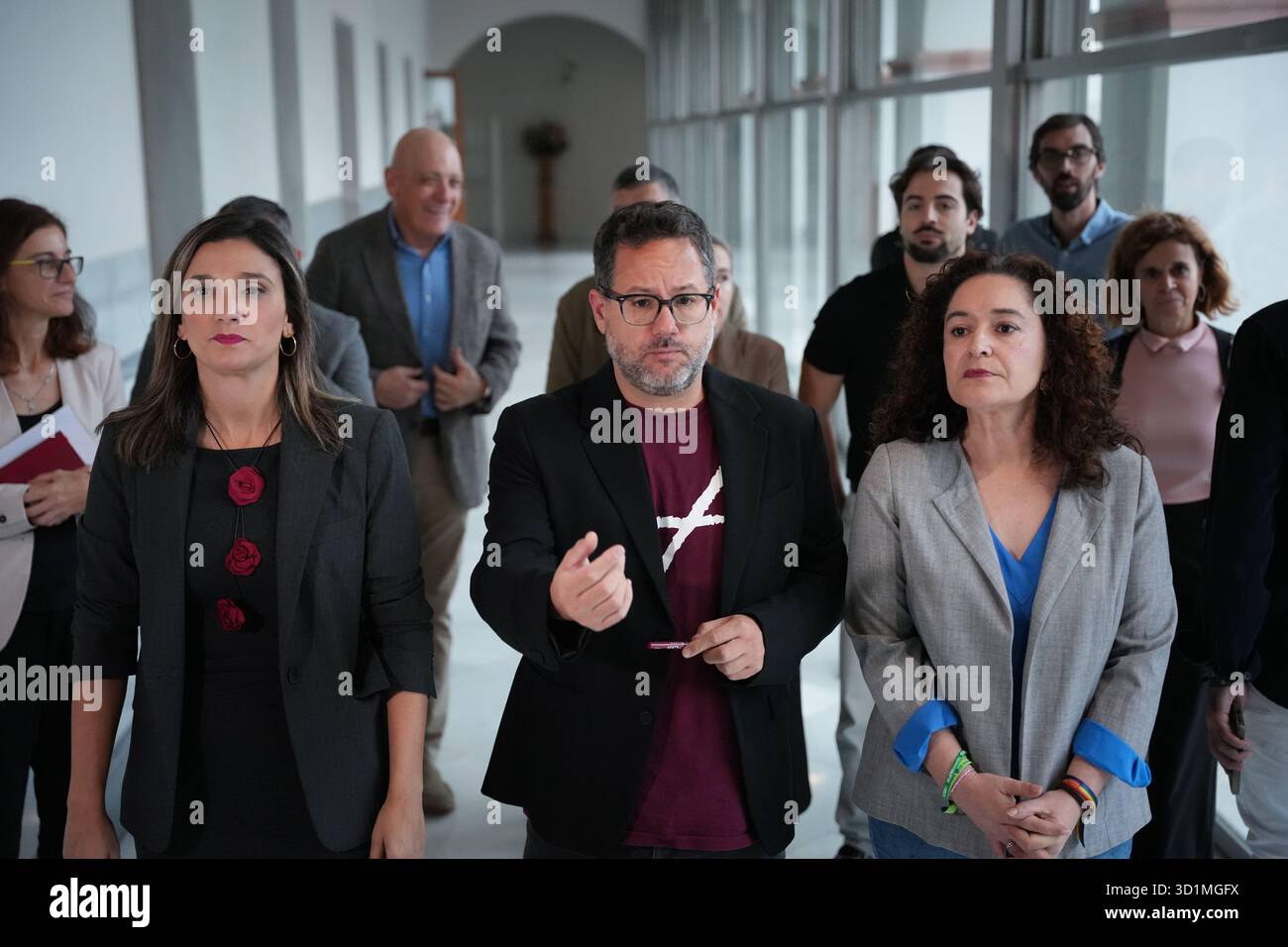 (L-R) The parliamentary spokespersons of the PSOE-A, María Márquez ...