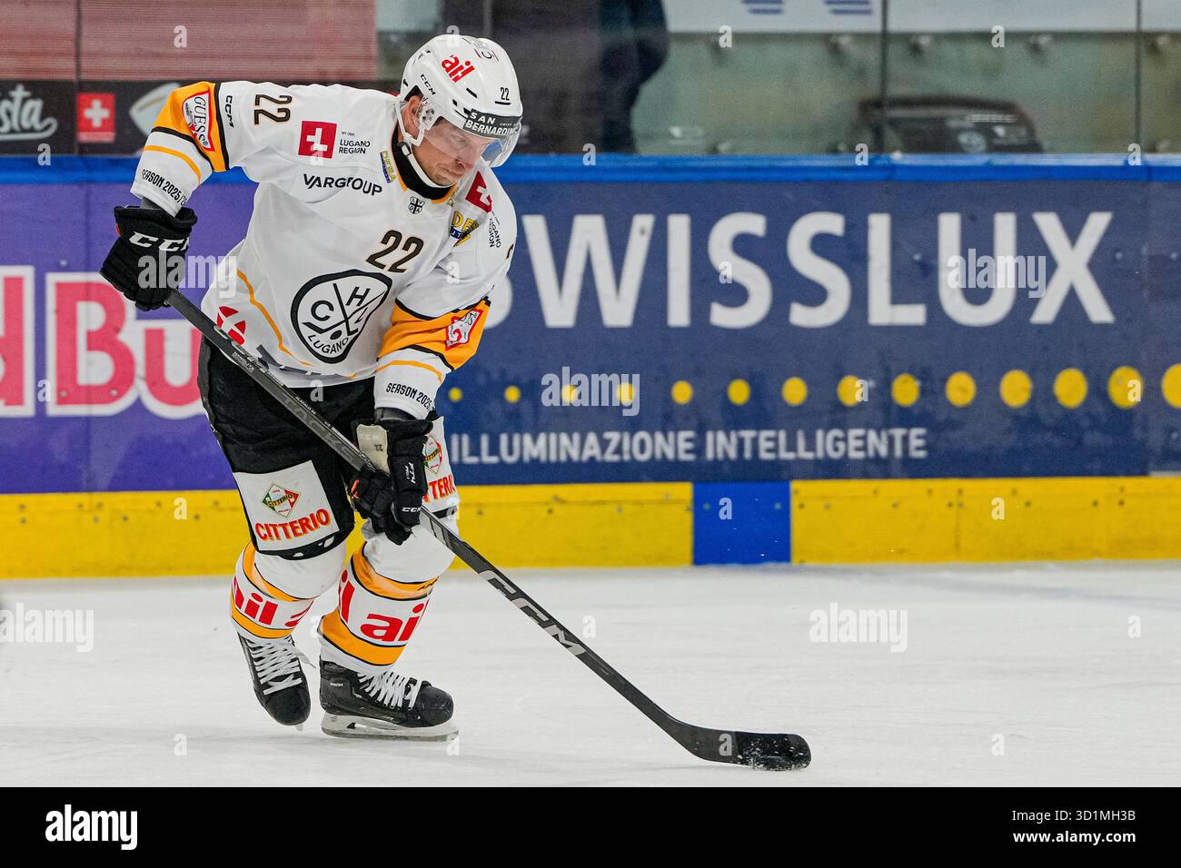 28/10/2025, Ambri, Gottardo Arena, NL: HC Ambri-Piotta - HC Lugano, #22 ...