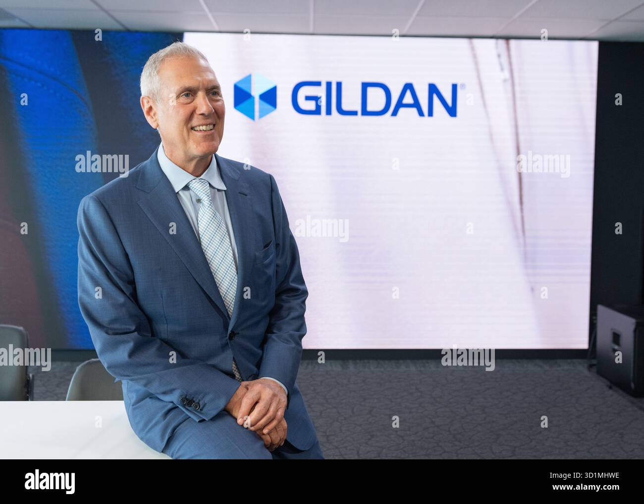Gildan Activewear Inc. CEO Glenn Chamandy poses following the company's ...