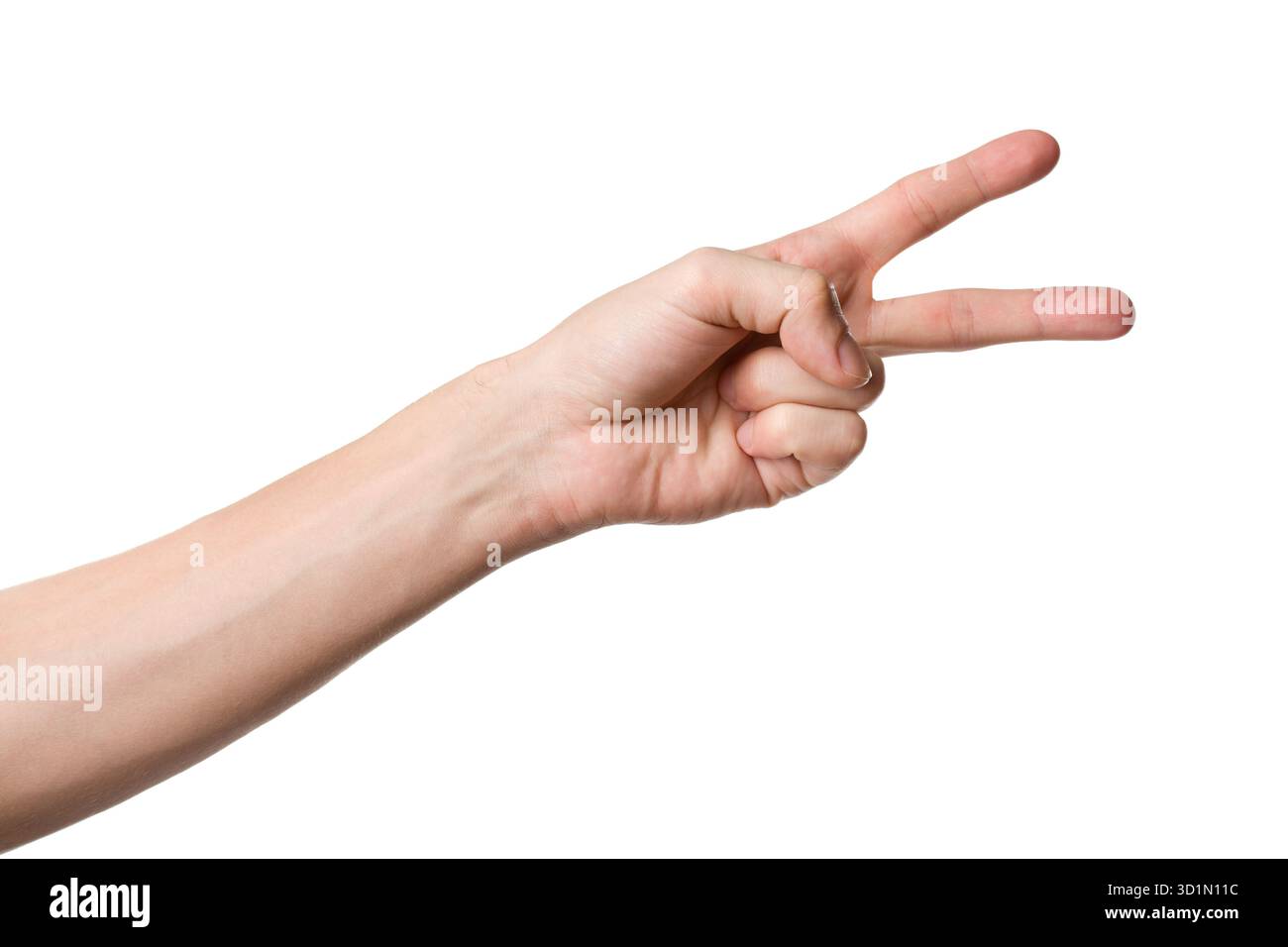 Peace sign on fingers Cut Out Stock Images & Pictures - Alamy
