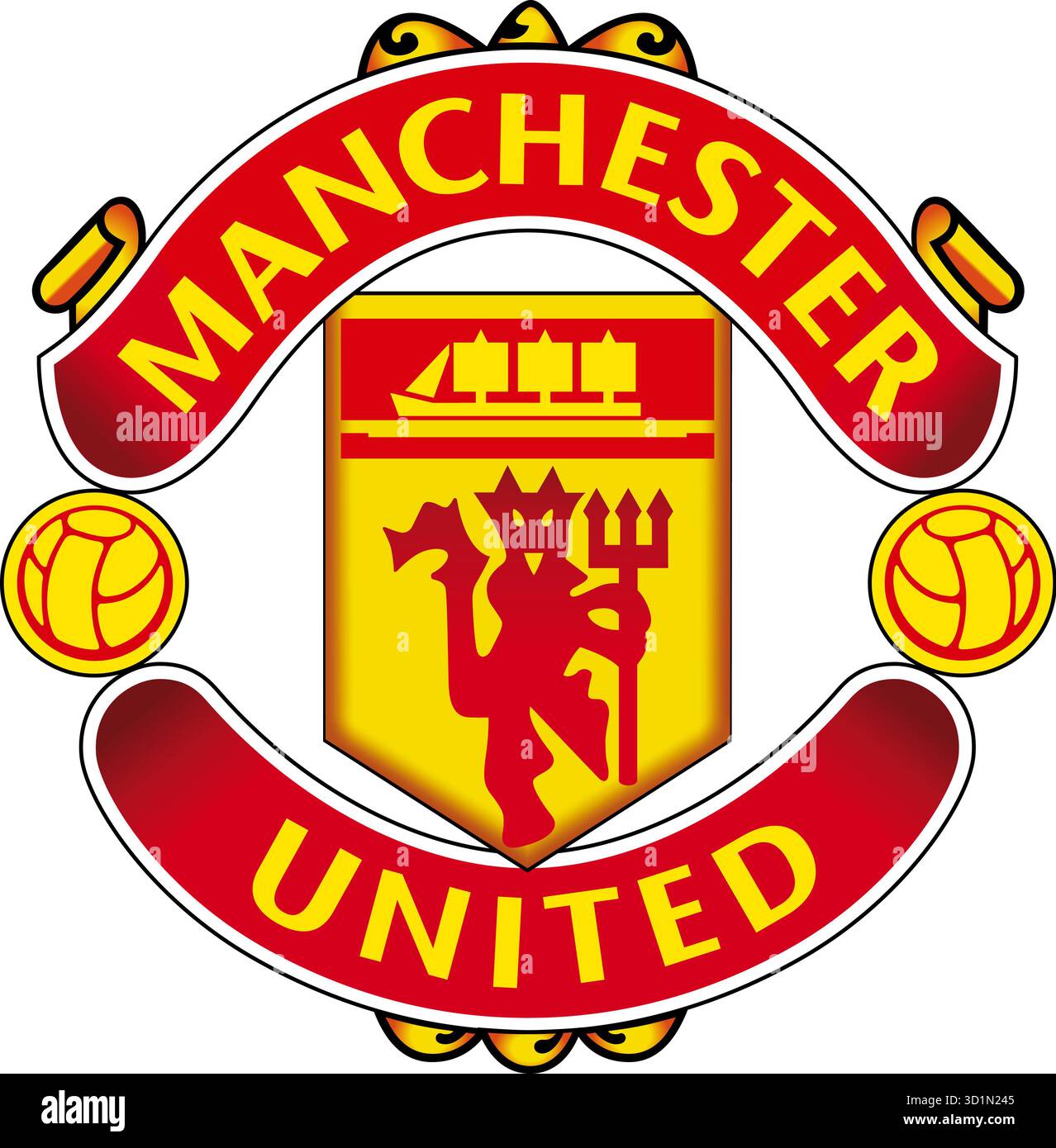 Manchester united flag logo hi-res stock photography and images - Alamy
