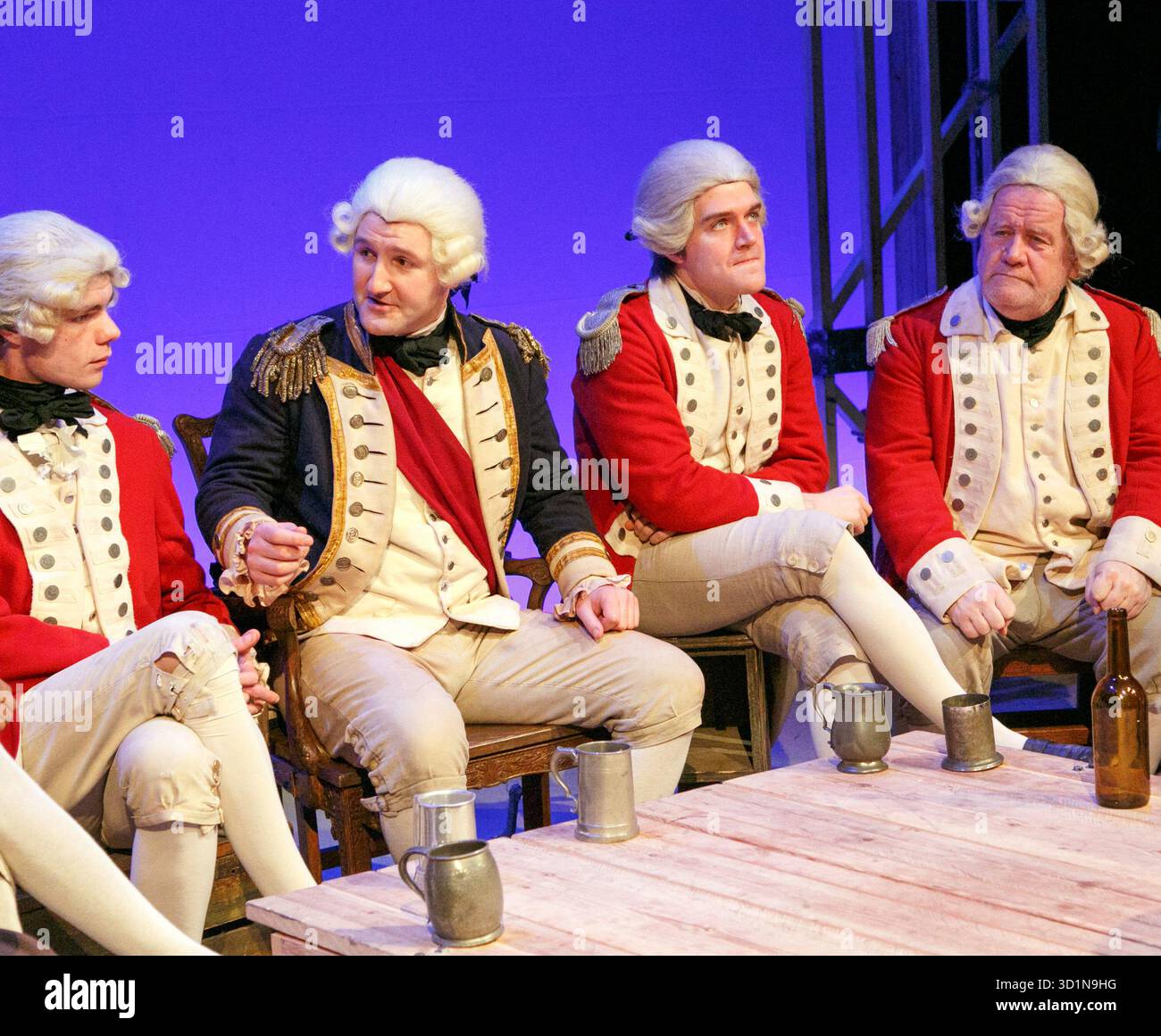 'The Authorities Discuss...' - l-r: Matthew Needham (Captain David ...