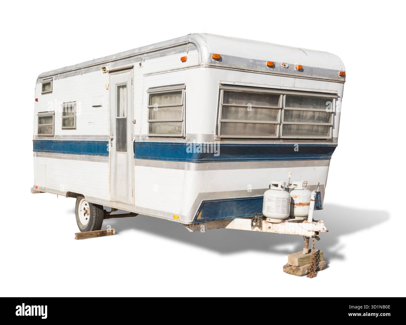 Retro camper trailer Cut Out Stock Images & Pictures - Alamy