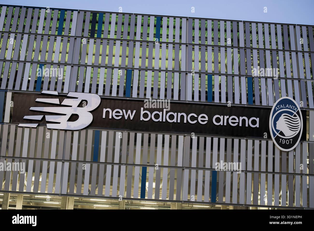 A general view shows the New Balance Arena prior to the Serie A ...