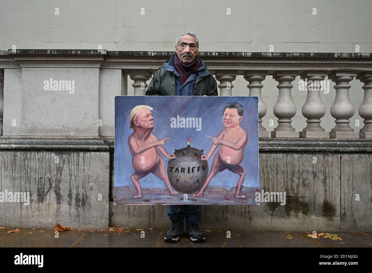 29 October 2025, London, Britain. Political satire artist Kaya Mar ...