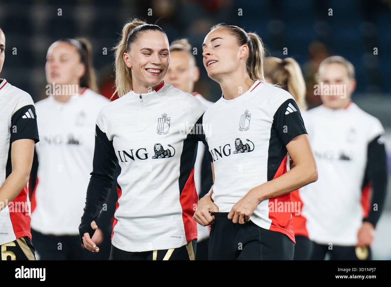LEUVEN, BELGIUM - OCTOBER 28: Jill Janssens (Belgium, #17) and Tessa ...