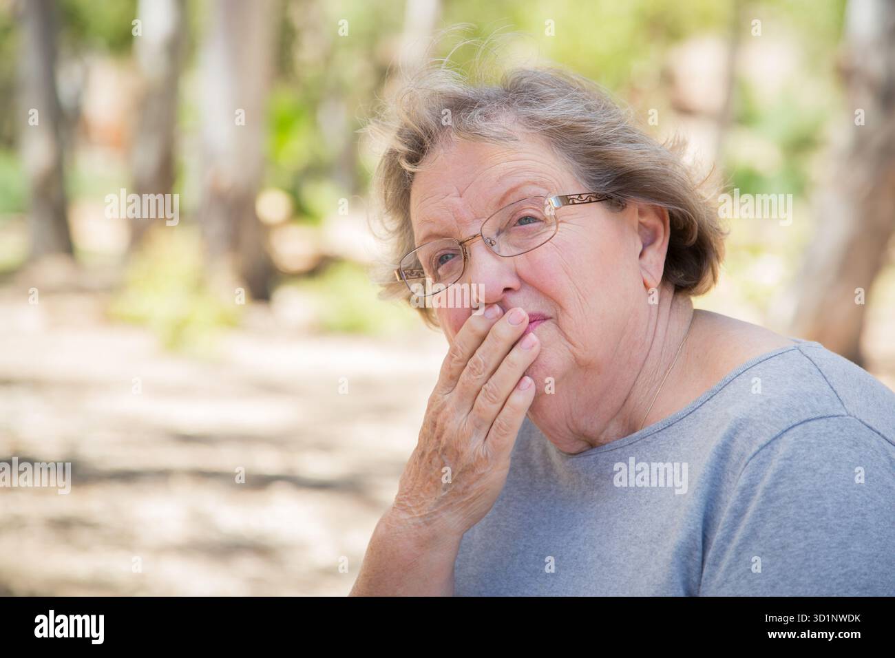 Portrait upset senior woman hi-res stock photography and images - Alamy