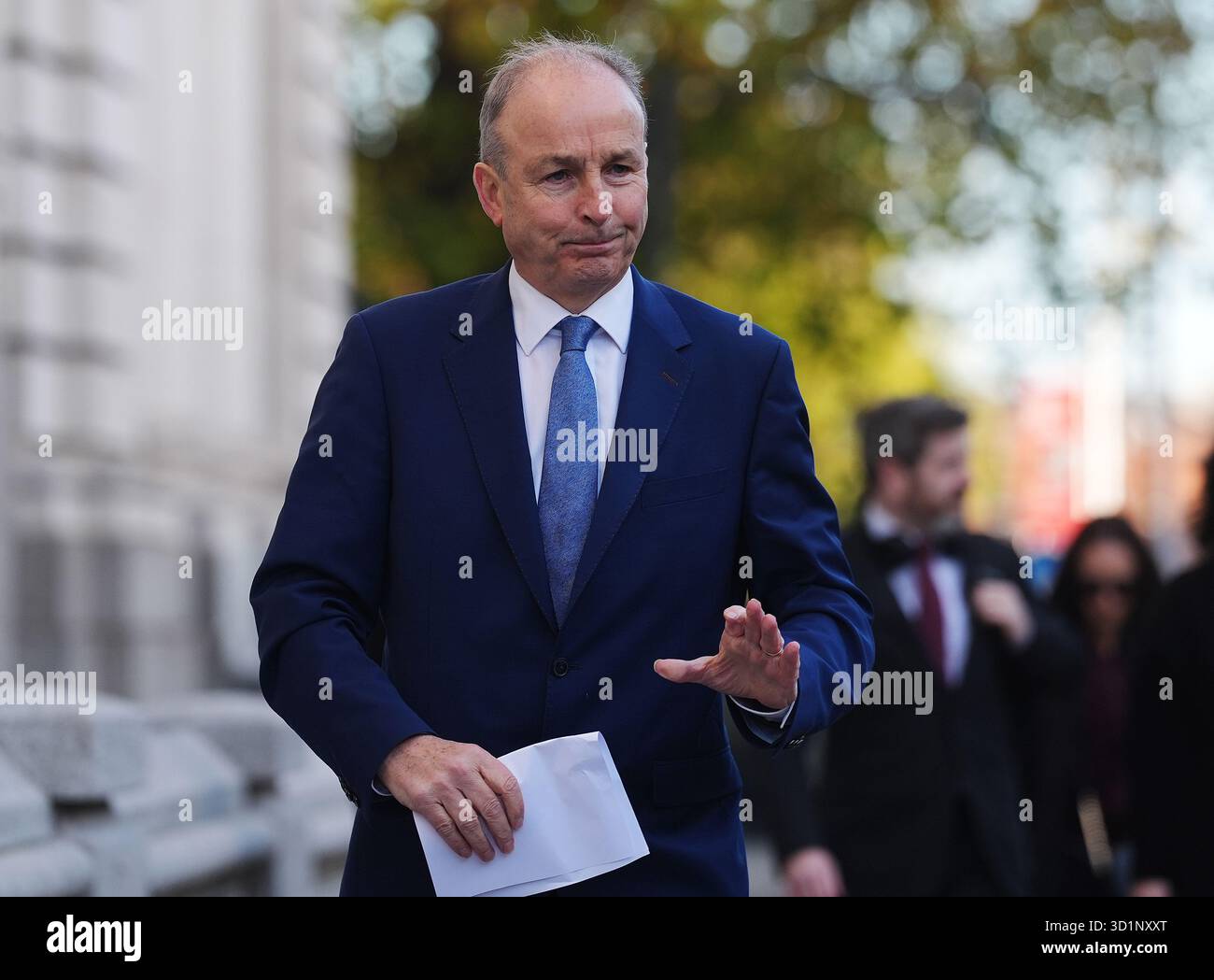 Taoiseach Micheal Martin arriving for a cabinet meeting at Government ...