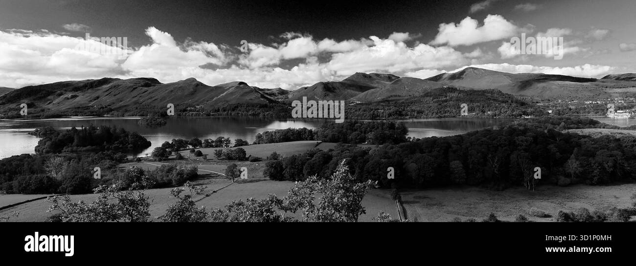 View over the Derwent fells from Castlehead fell above Derwentwater ...