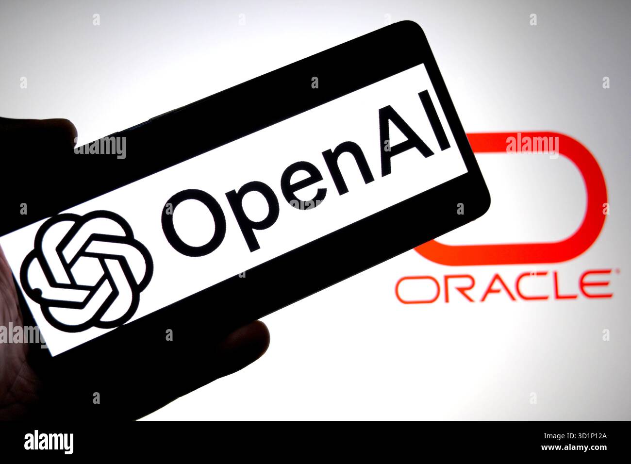 In this photo illustration, an Open AI logo is seen displayed on a ...