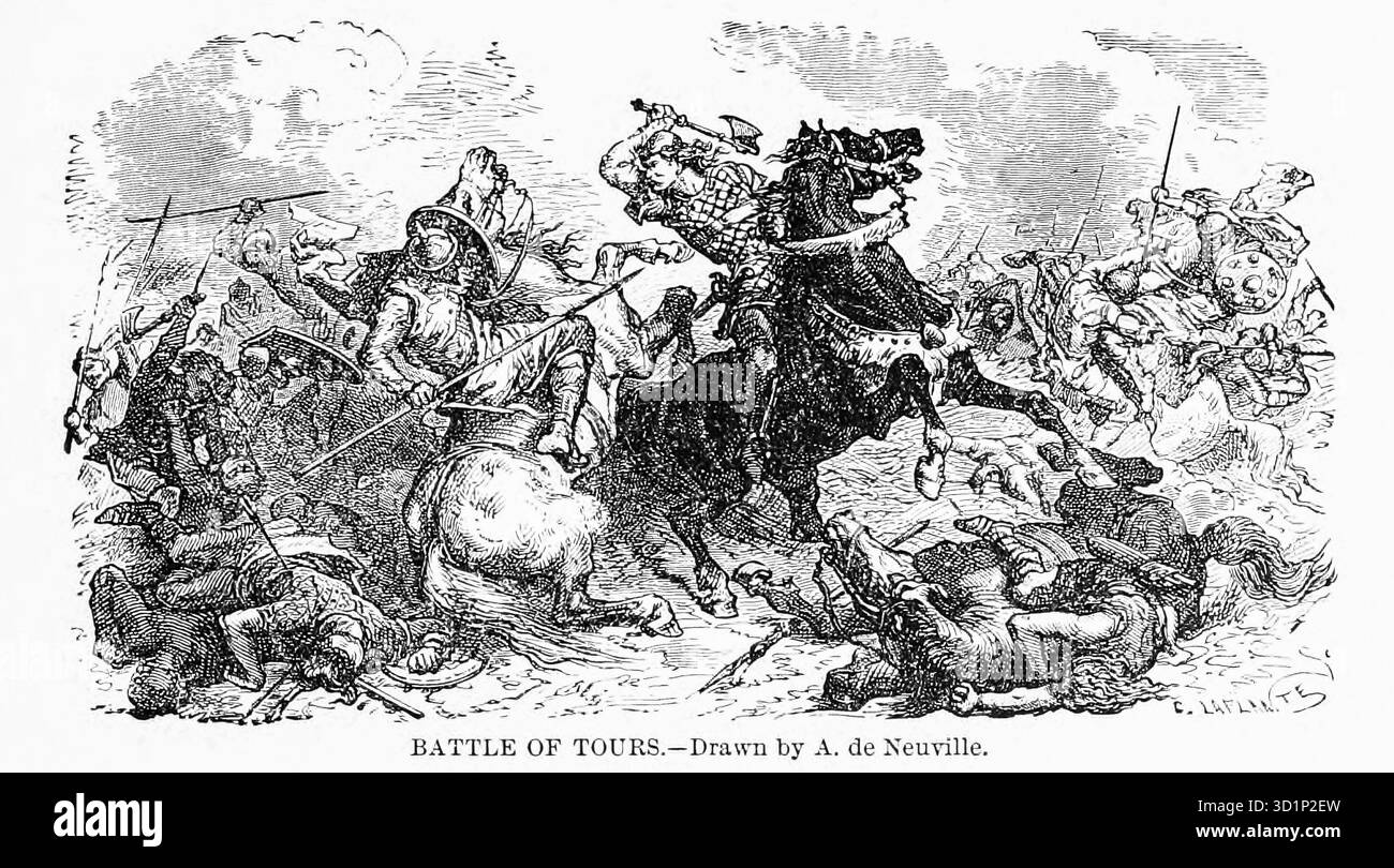 Battle of Poitiers aka Battle of Tours was fought on 10 October 732 ...