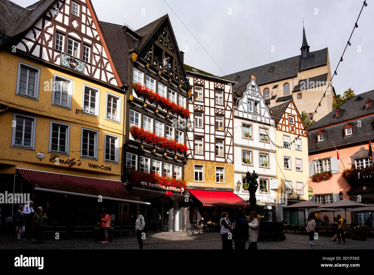Markplatz Market Square surrounded with half timbered properties and ...