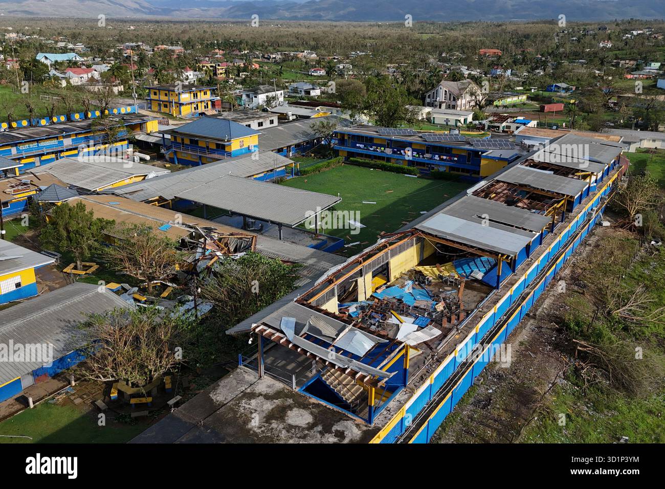 Parts of the roof of the St. Elizabeth Technical High School are ...