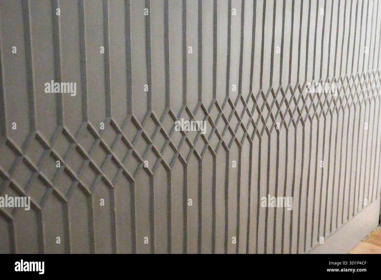 Decorative Geometric Wall Panel Design Stock Photo - Alamy