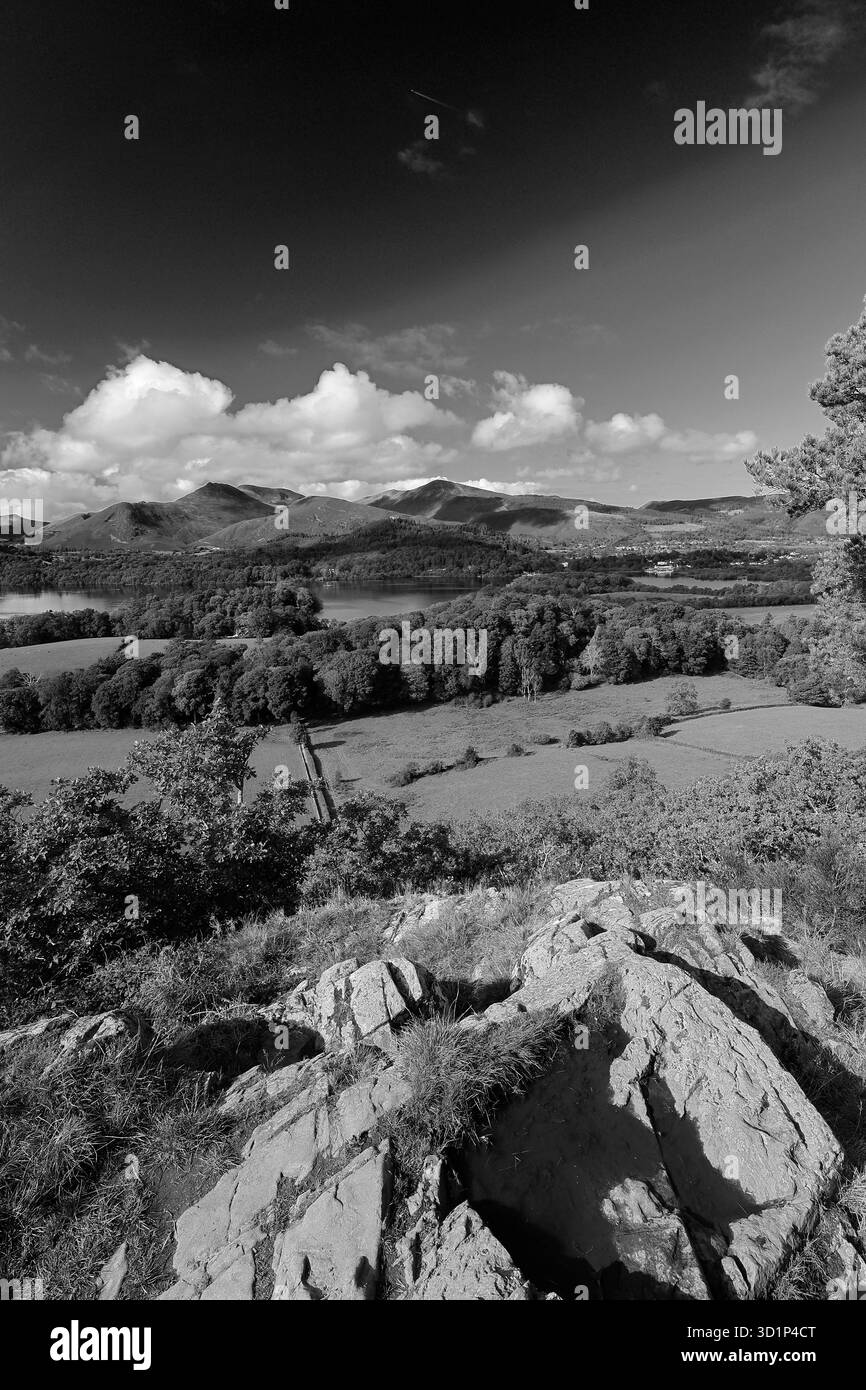 View over the Derwent fells from Castlehead fell above Derwentwater ...