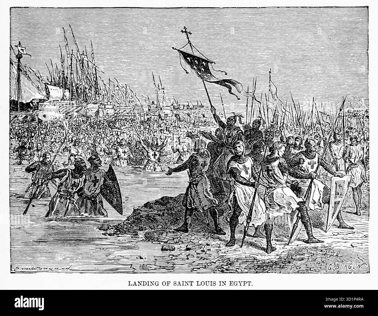 LANDING OF SAINT LOUIS IN EGYPT. from BOOK XV. The Crusades in volume ...