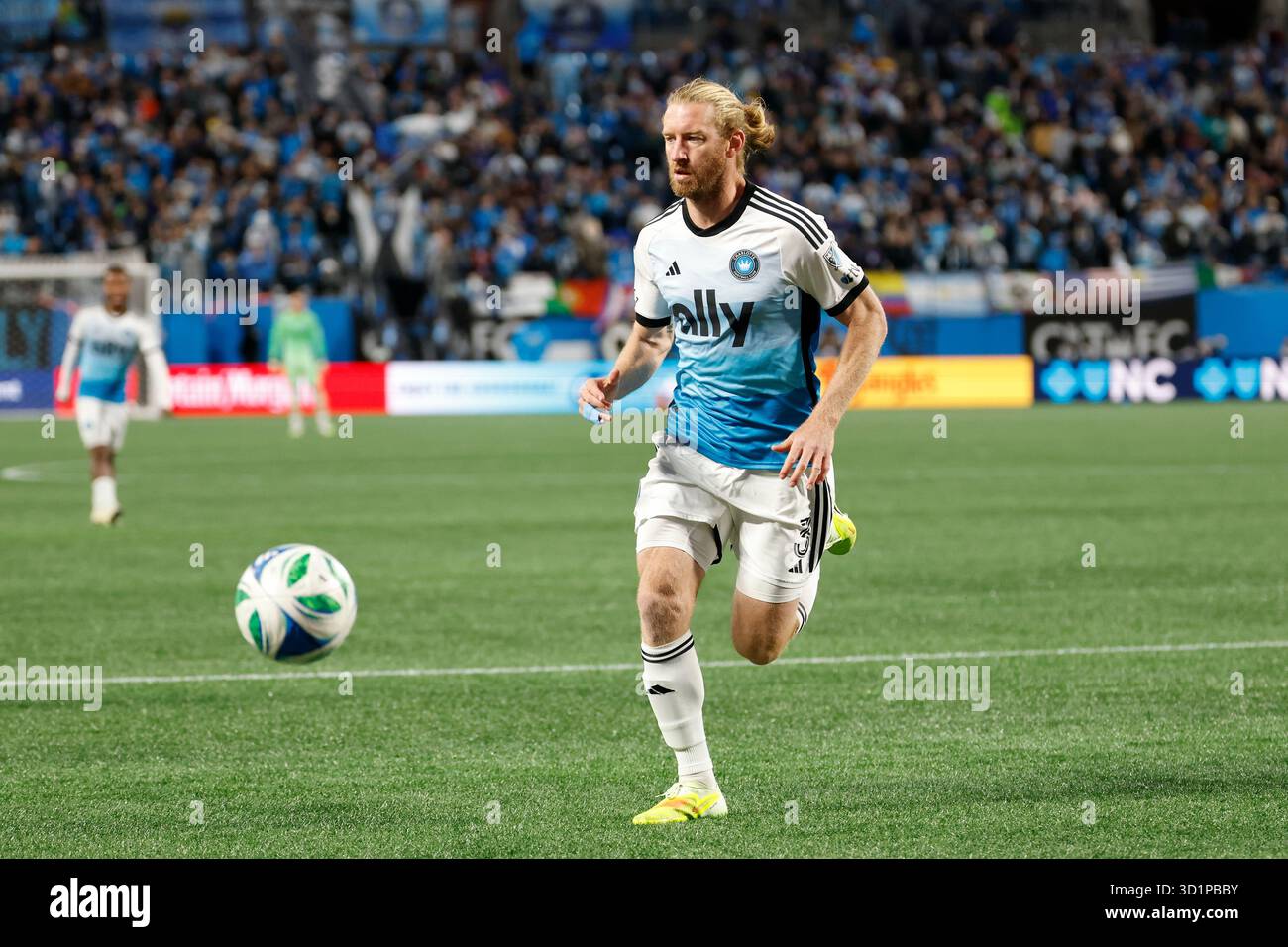 Charlotte FC defender Tim Ream runs for the ball against New York City ...
