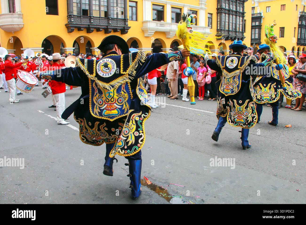 Local men dancing during Festival of the Virgin de la Candelaria in ...