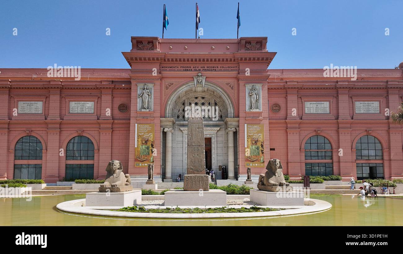 CAIRO, EGYPT - JUNE 30, 2025: Facade of the famous Egyptian Museum in ...