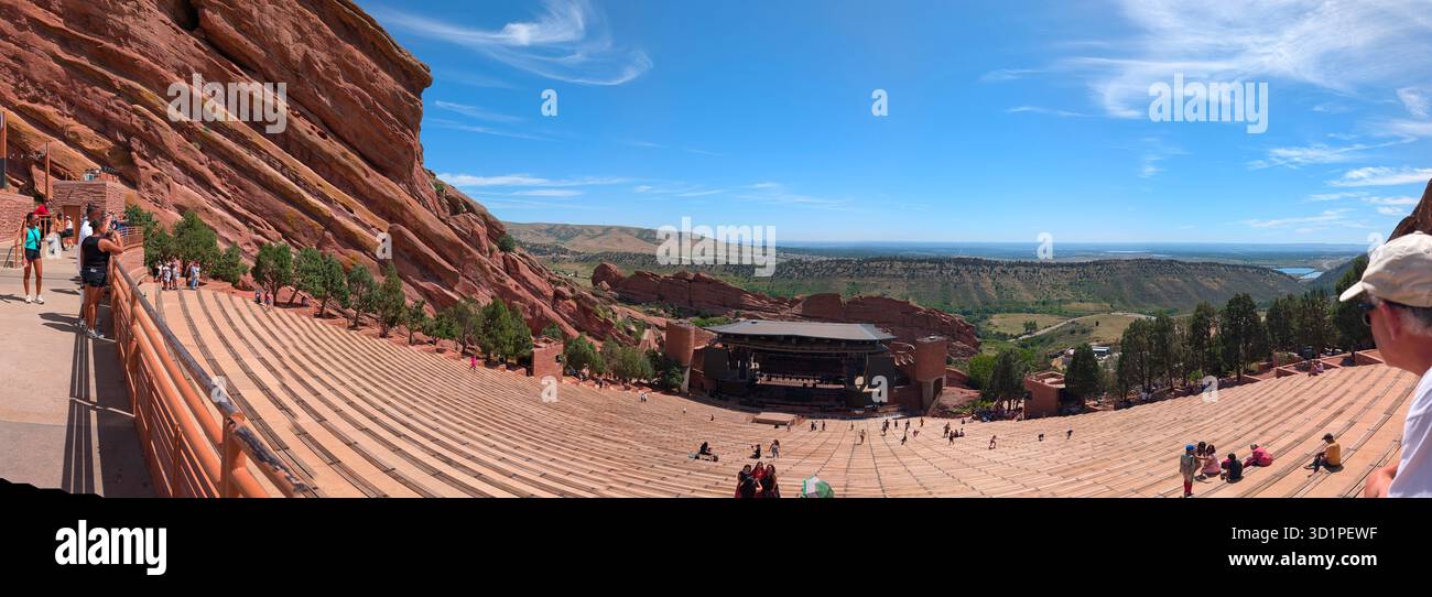 Panoramic view of Red Rocks Amphitheatre Stock Photo - Alamy
