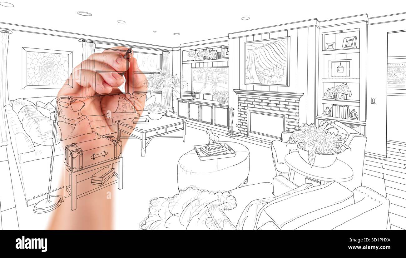 Hand drawing custom living hi-res stock photography and images - Alamy