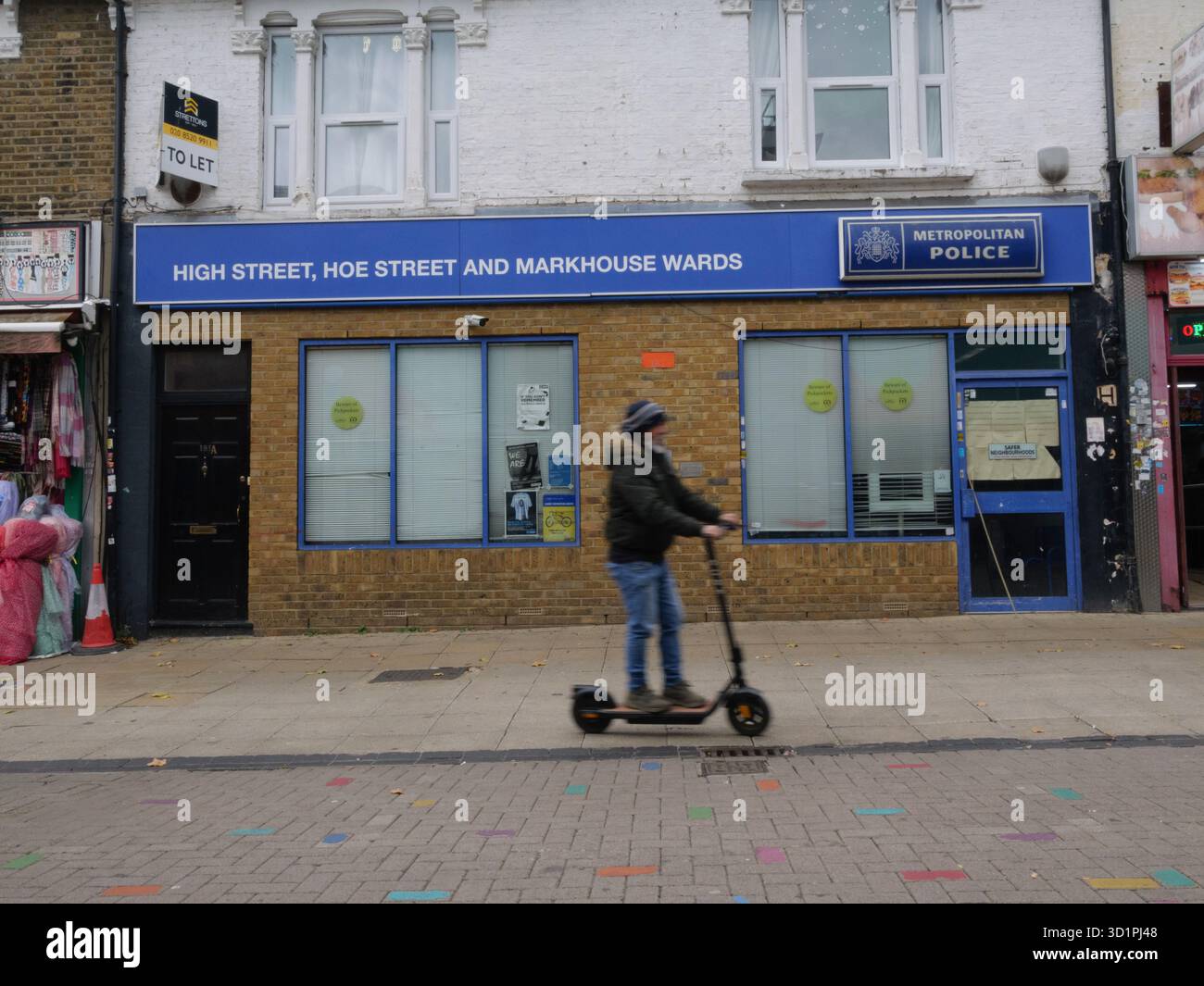Empty, closed police station Walthamstow High Street London UK Stock ...