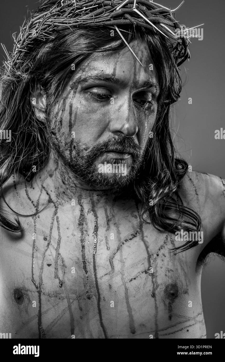 History, representation of Jesus Christ on the cross Stock Photo - Alamy