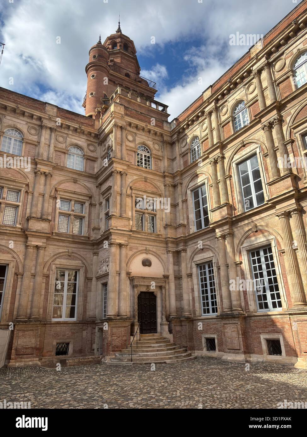 Toulouse France shows pink brick architecture with Garonne River views ...