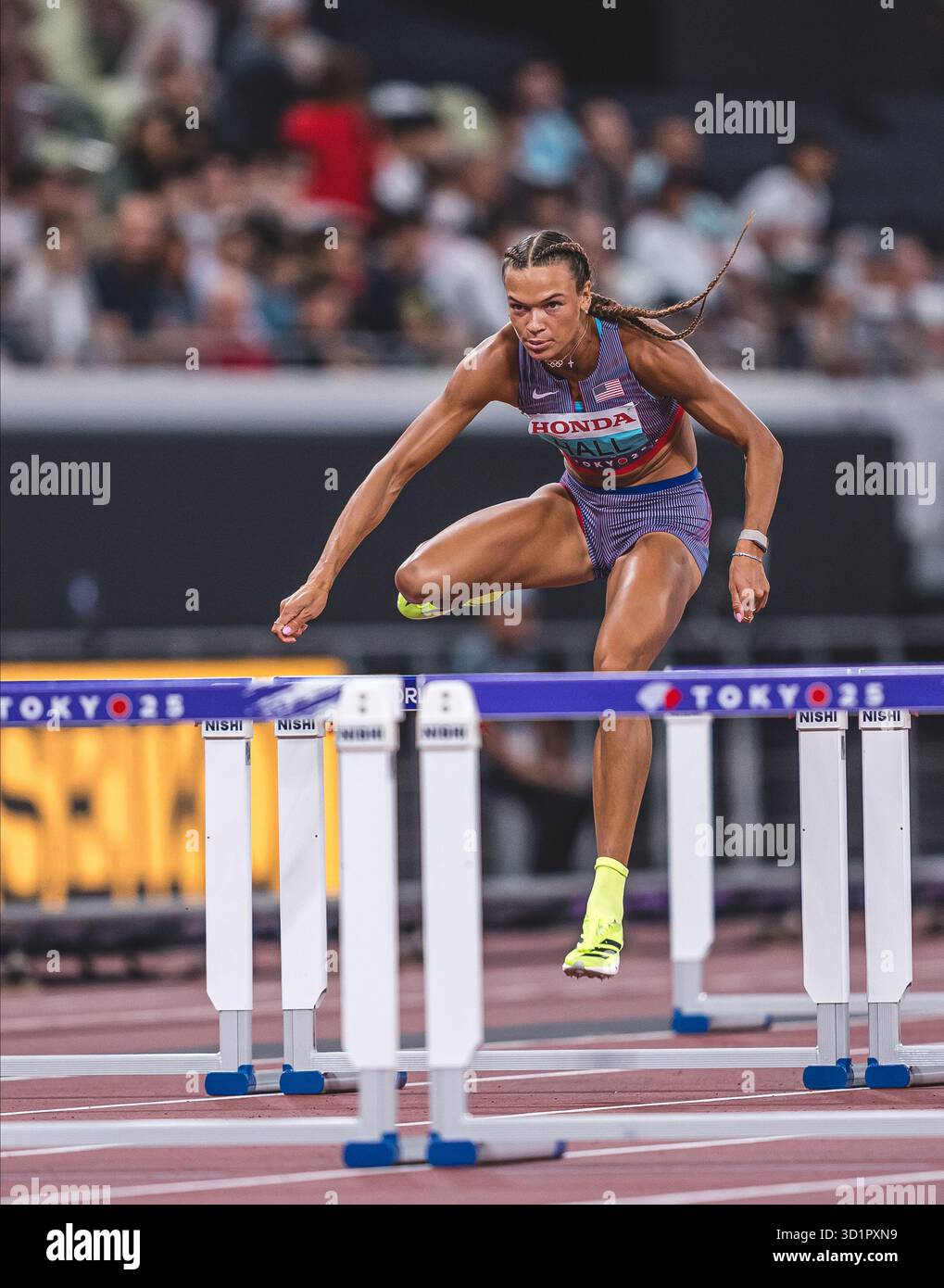 Anna Hall participating in the World Athletics Championships in Tokyo ...