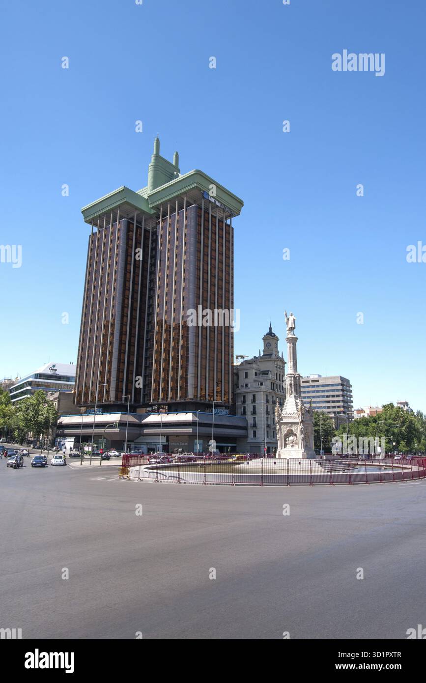 MADRID, JULY 11: Torres de Colon is a high office building of twin ...