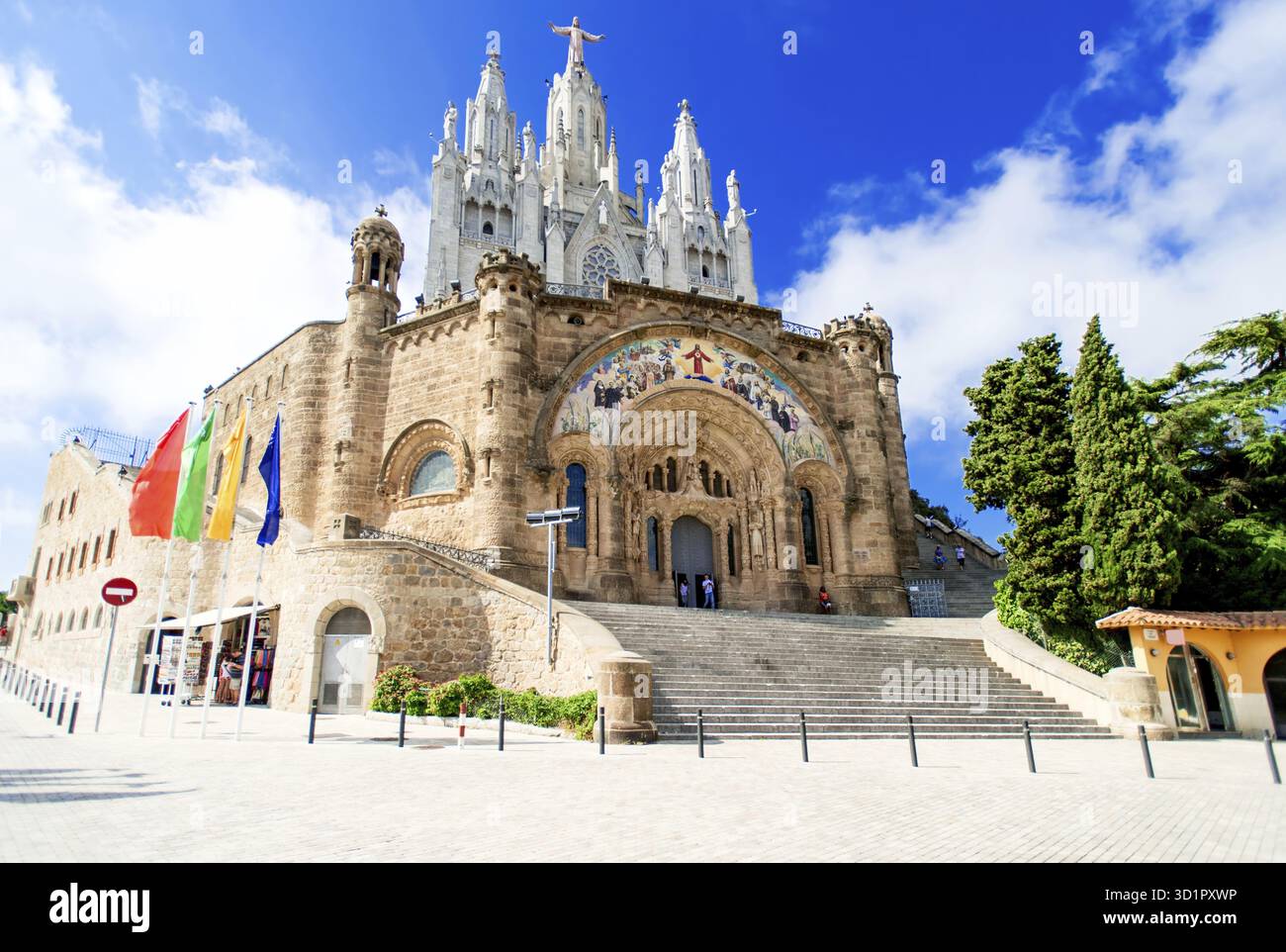 The Temple del Sagrat Cor (Church of the Sacred Heart). Barcelona ...