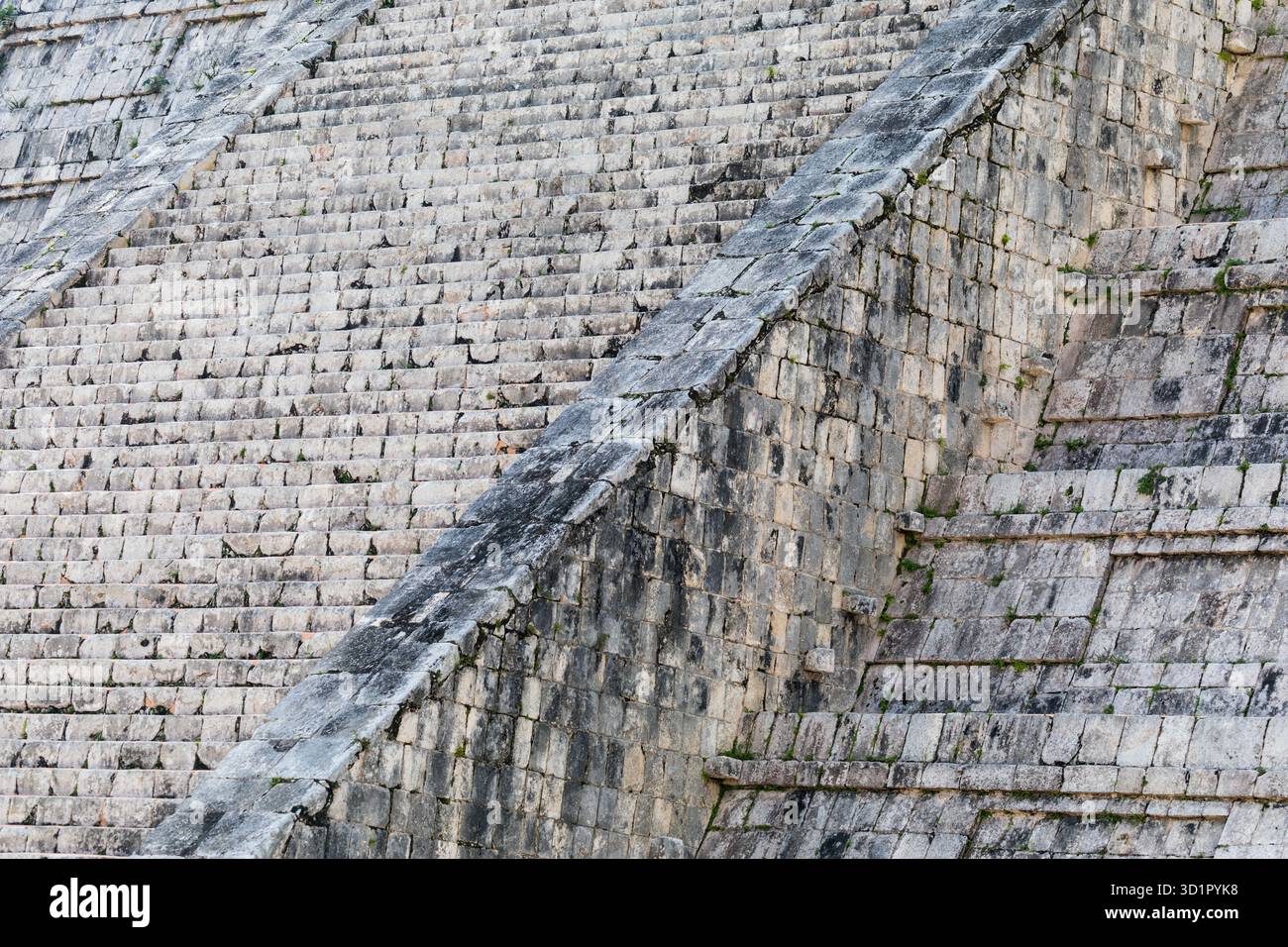 Abstract of the Steps of the Mayan El Castillo Pyramid at the ...