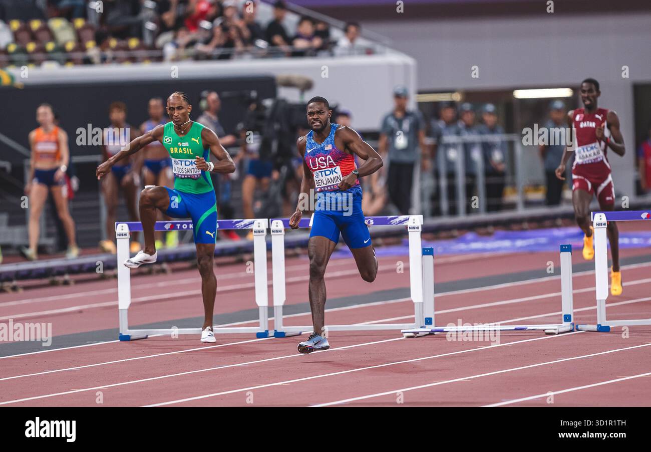 Rai Benjamin winning the World Athletics Championships in Tokyo 2025 ...