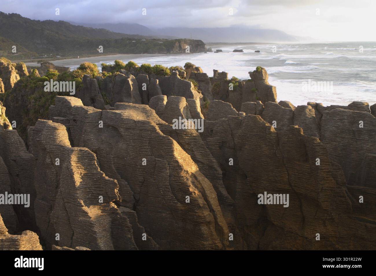 Beautiful limestone cliffs in Paparoa National Park, South Island, New ...