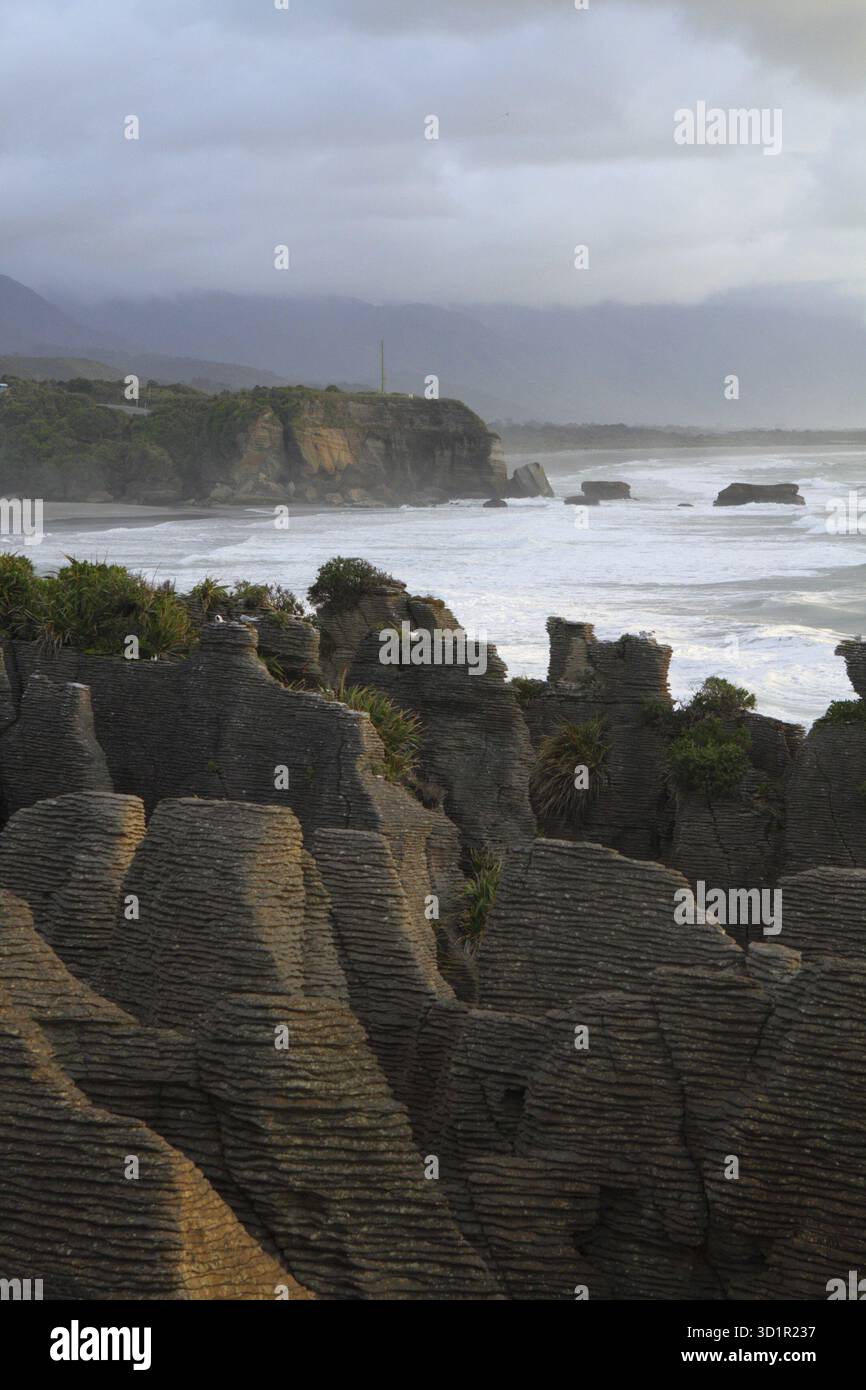 Beautiful limestone cliffs in Paparoa National Park, South Island, New ...
