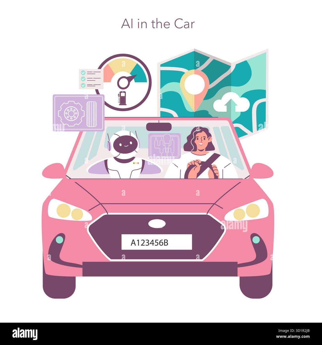 Ai navigation system Cut Out Stock Images & Pictures - Alamy