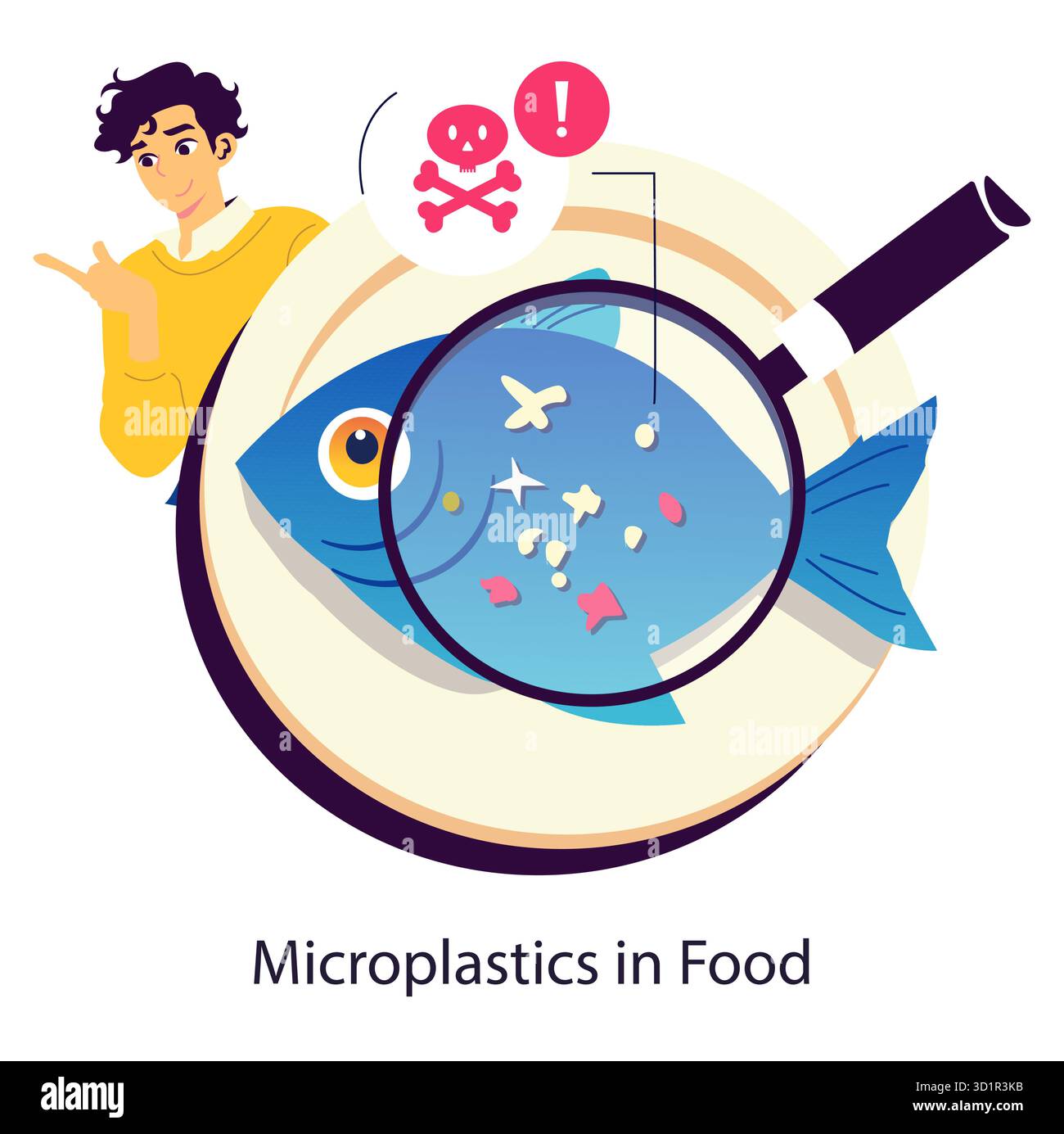 Glass fish on plate Stock Vector Images - Alamy