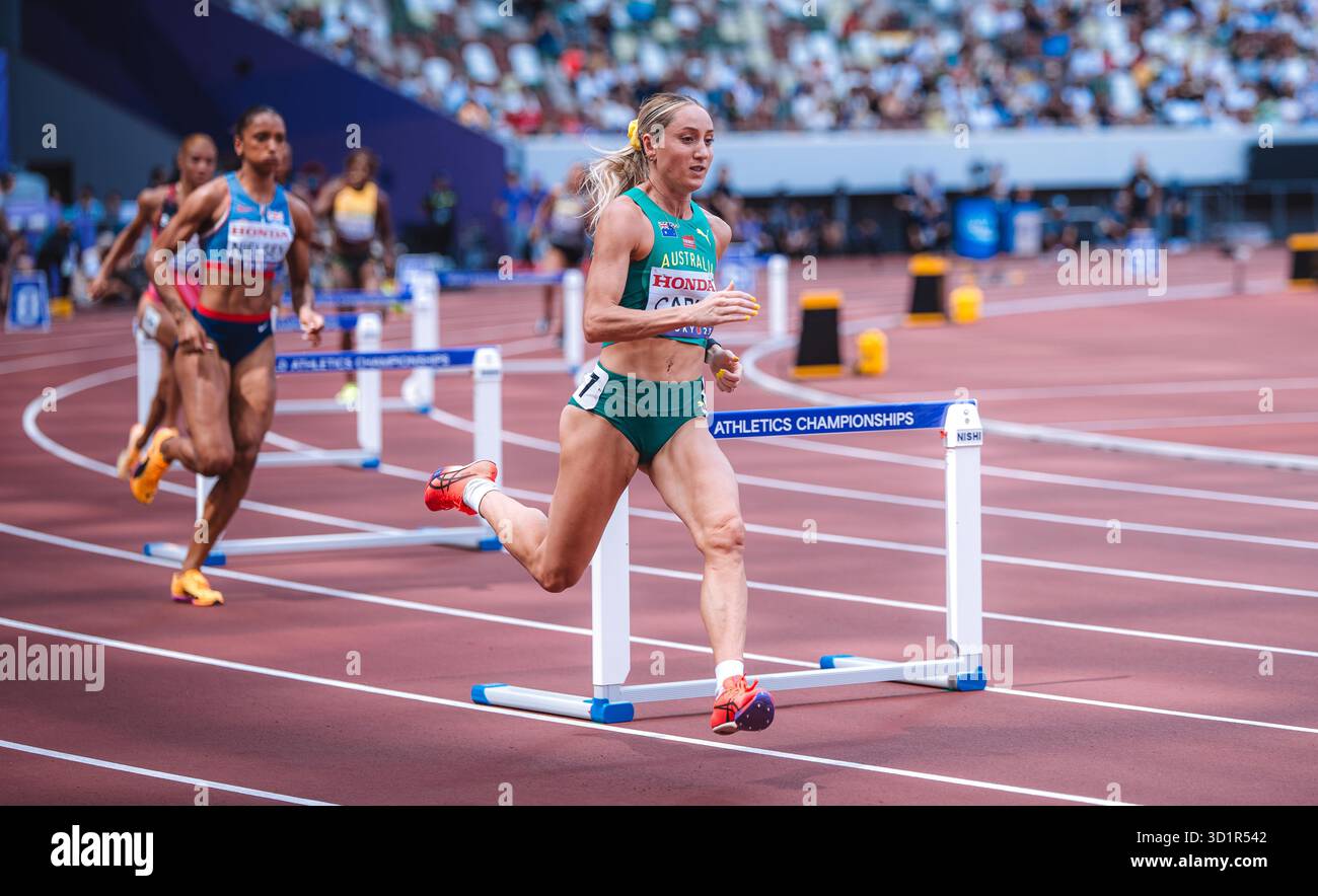 Sarah Carli participating in the World Athletics Championships in Tokyo ...