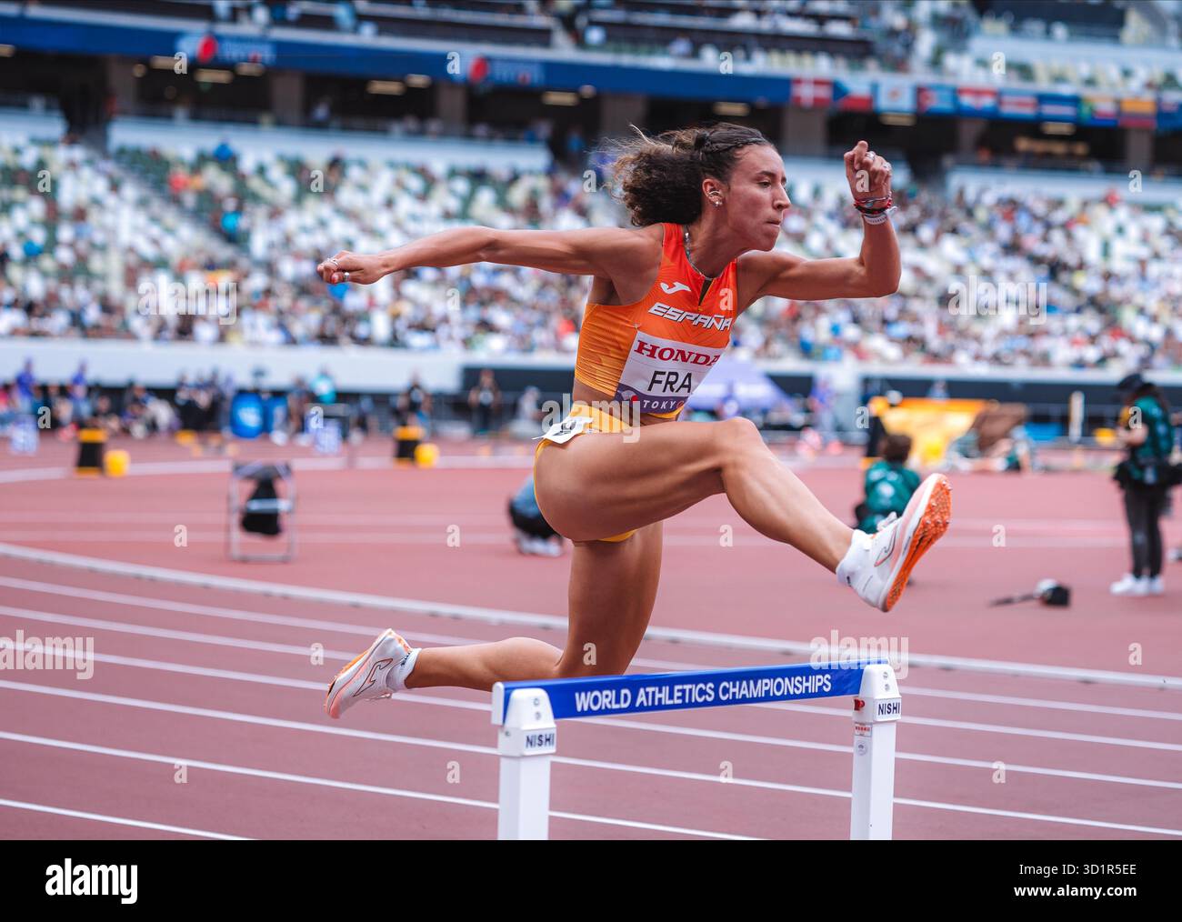 Daniela Fra participating in the World Athletics Championships in Tokyo ...