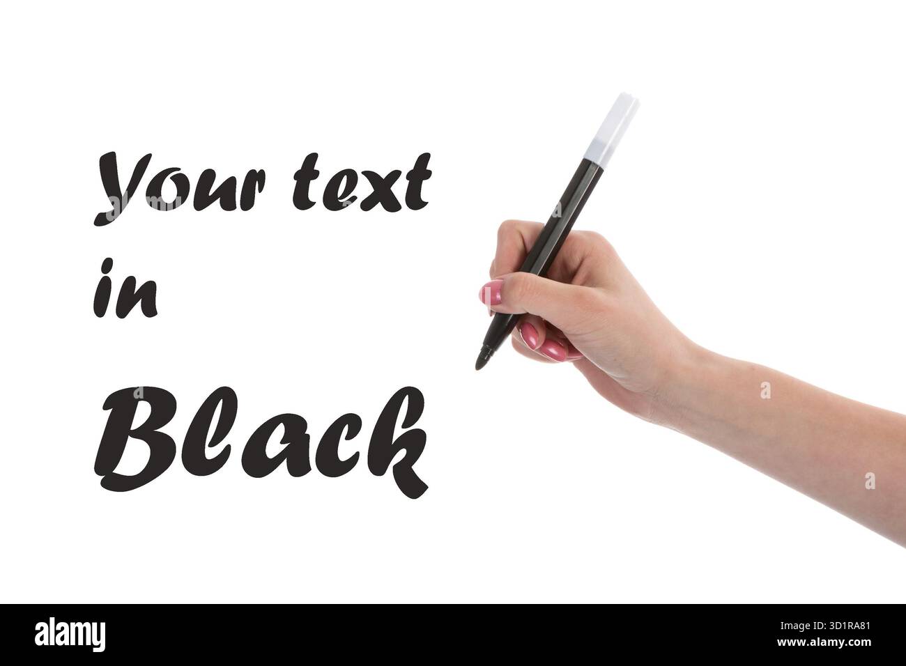 Black letter writing Cut Out Stock Images & Pictures - Alamy