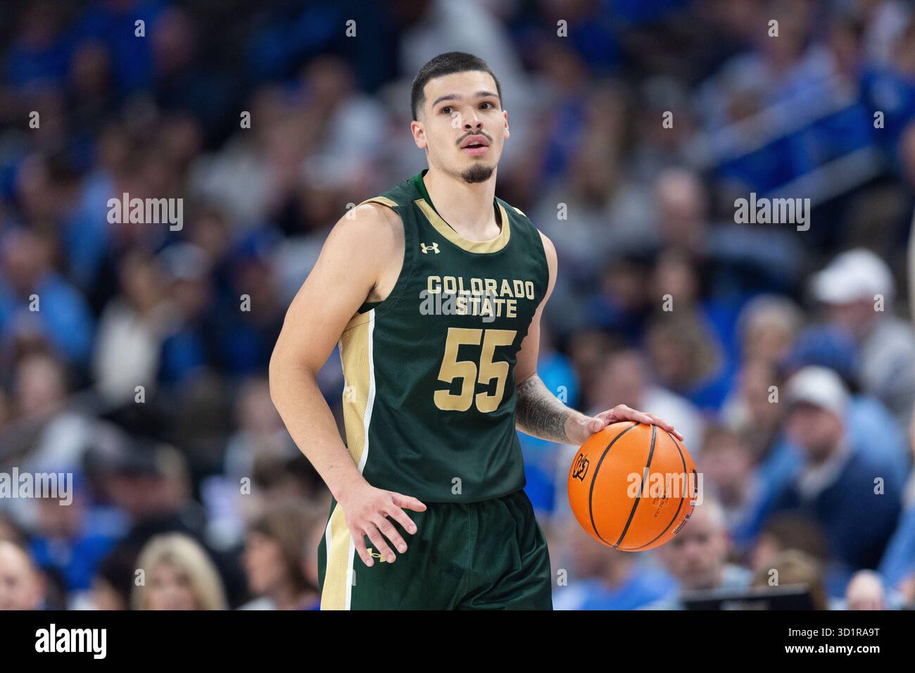 Colorado State's Jevin Muniz (55) plays against Creighton during the ...