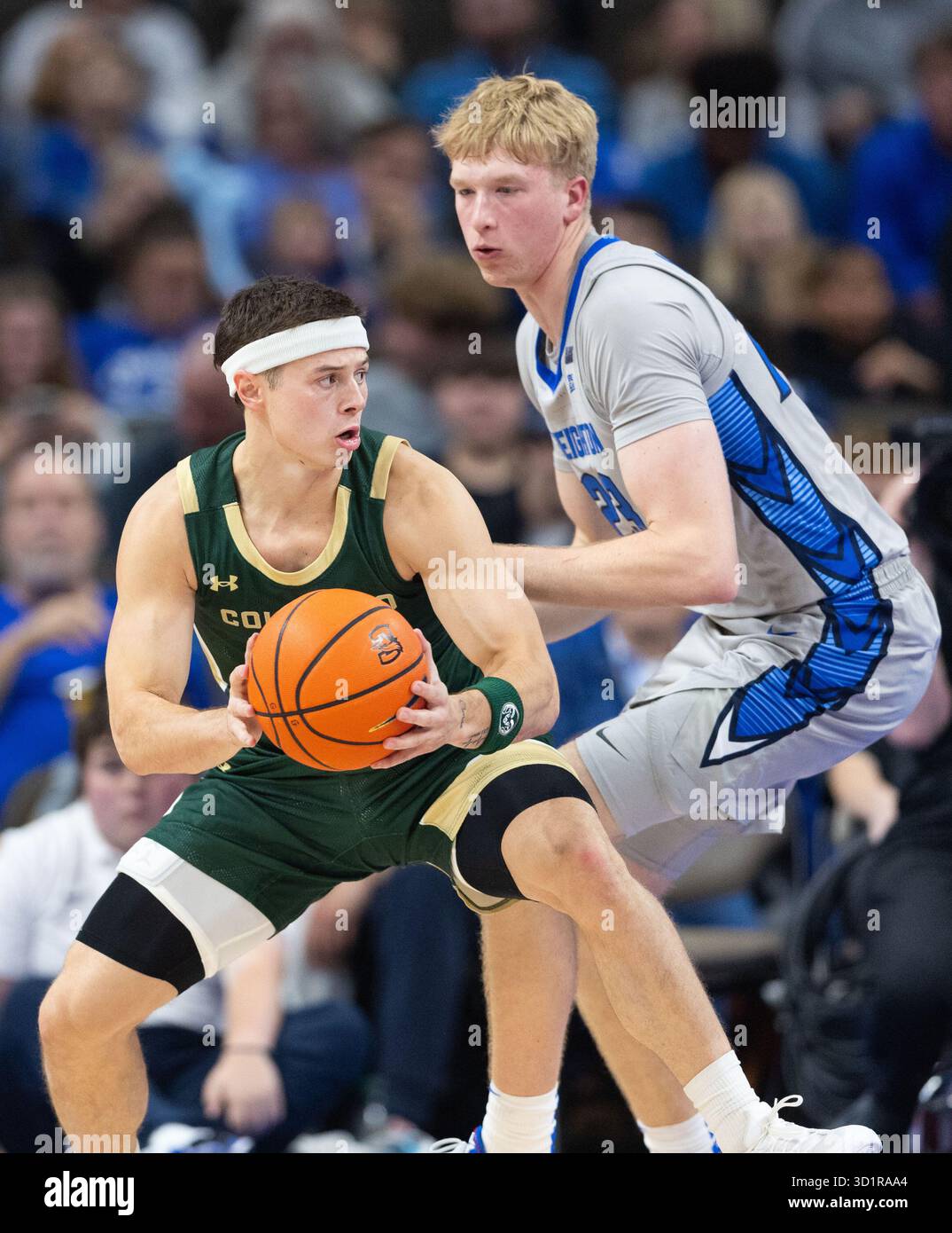Colorado State's Brandon Rechsteiner, left, plays against Creighton's ...