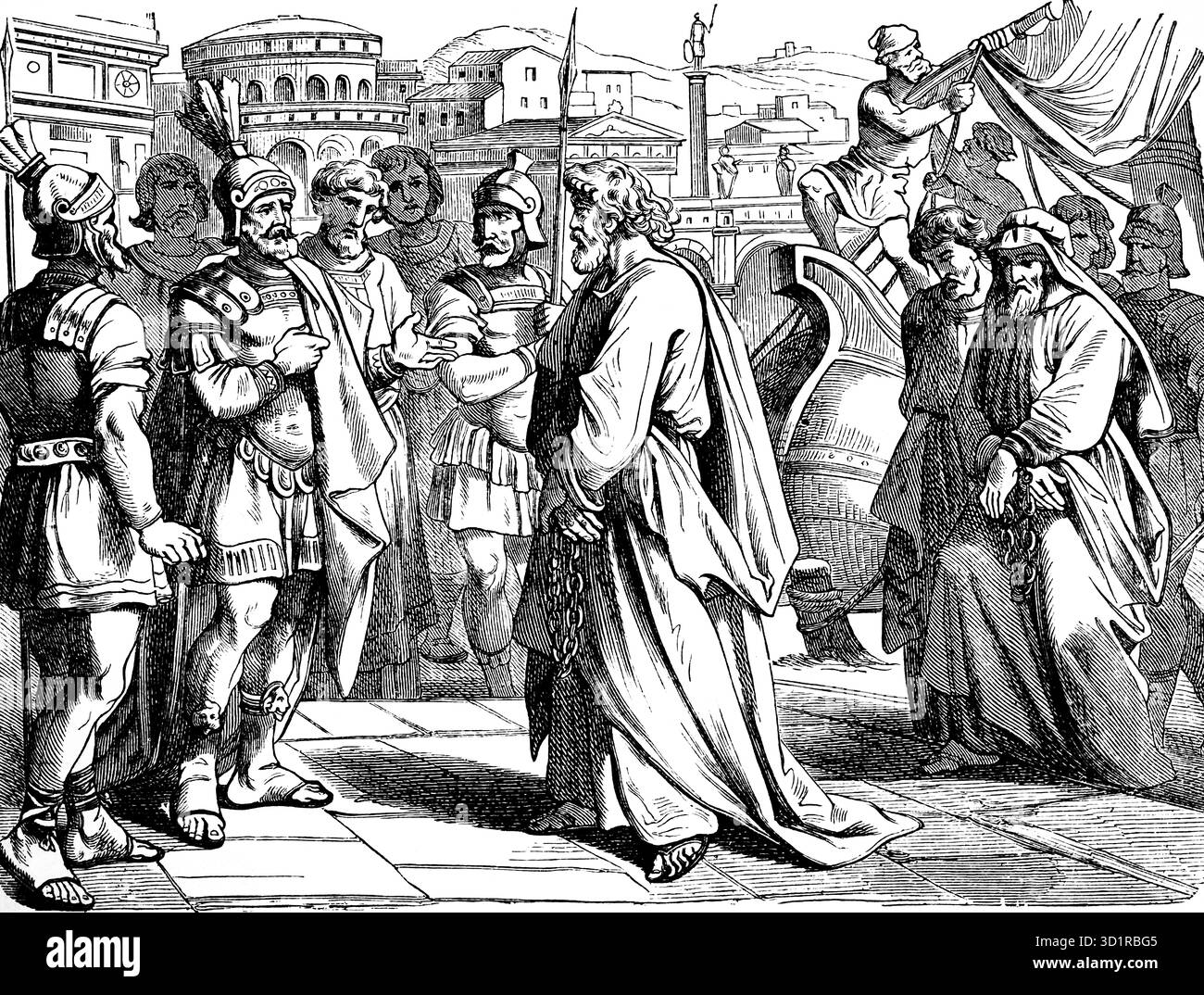 Paul's arrival in Rome, reception by the commander of the imperial ...