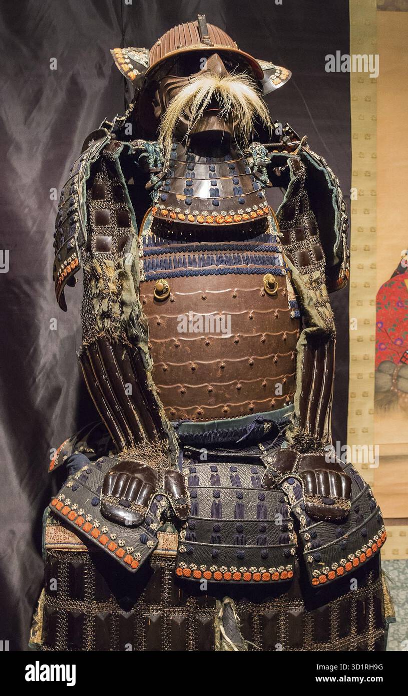 Japanese Samurai tradition ancient armor Stock Photo - Alamy