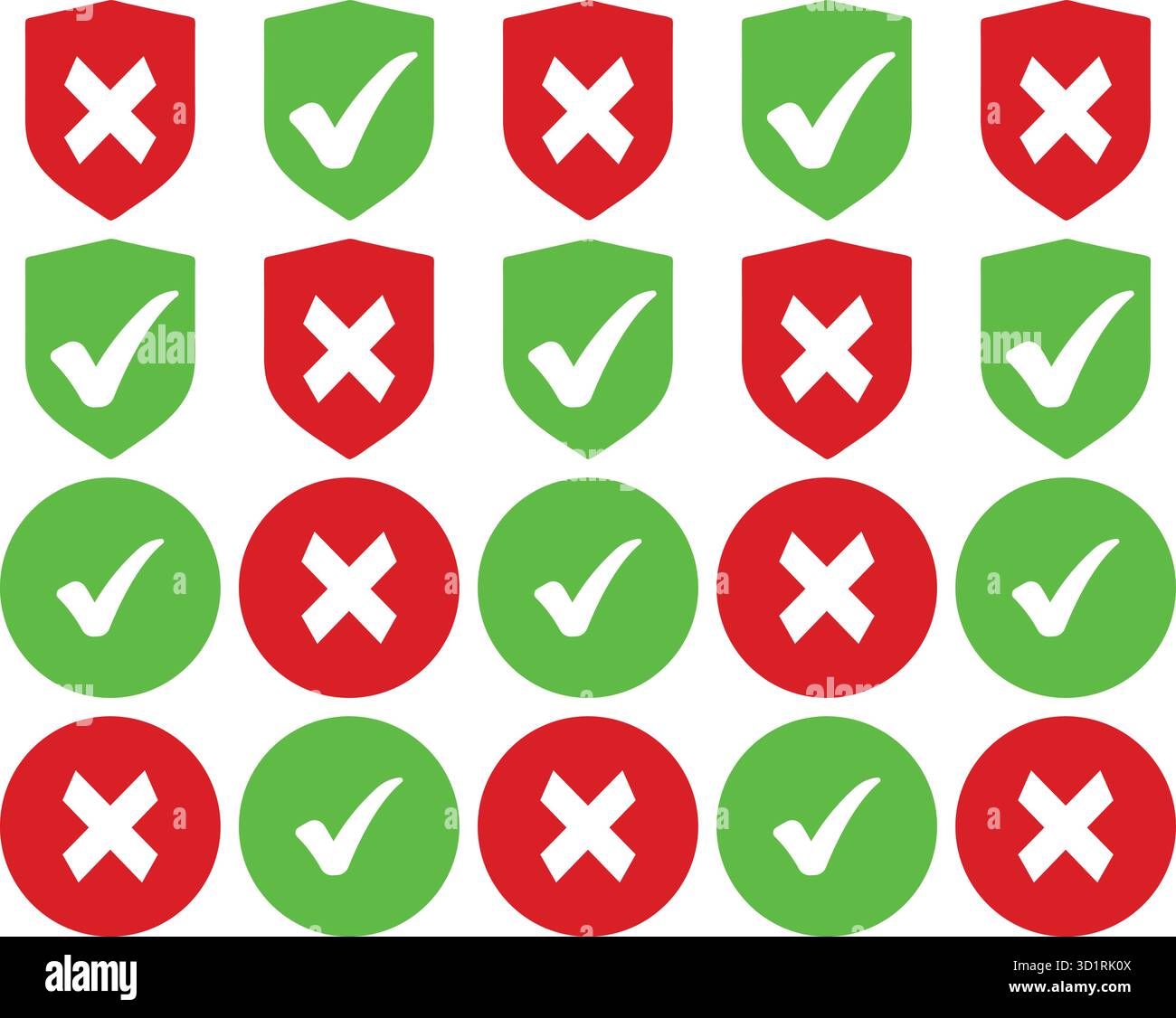 Approve disapprove tick cross hi-res stock photography and images - Alamy
