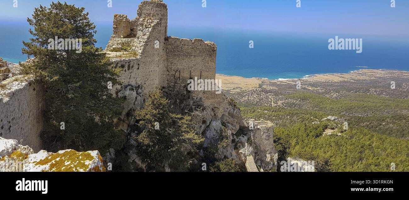 Kantara, Cyprus - June 29, 2018: Castle of Kantara, the easternmost ...