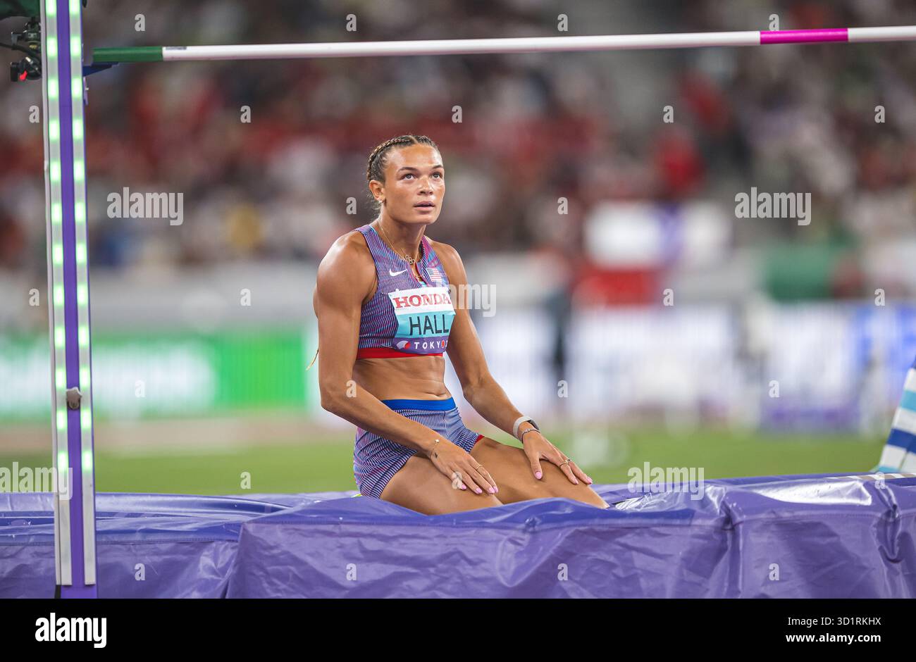 Anna Hall participating in the World Athletics Championships in Tokyo ...